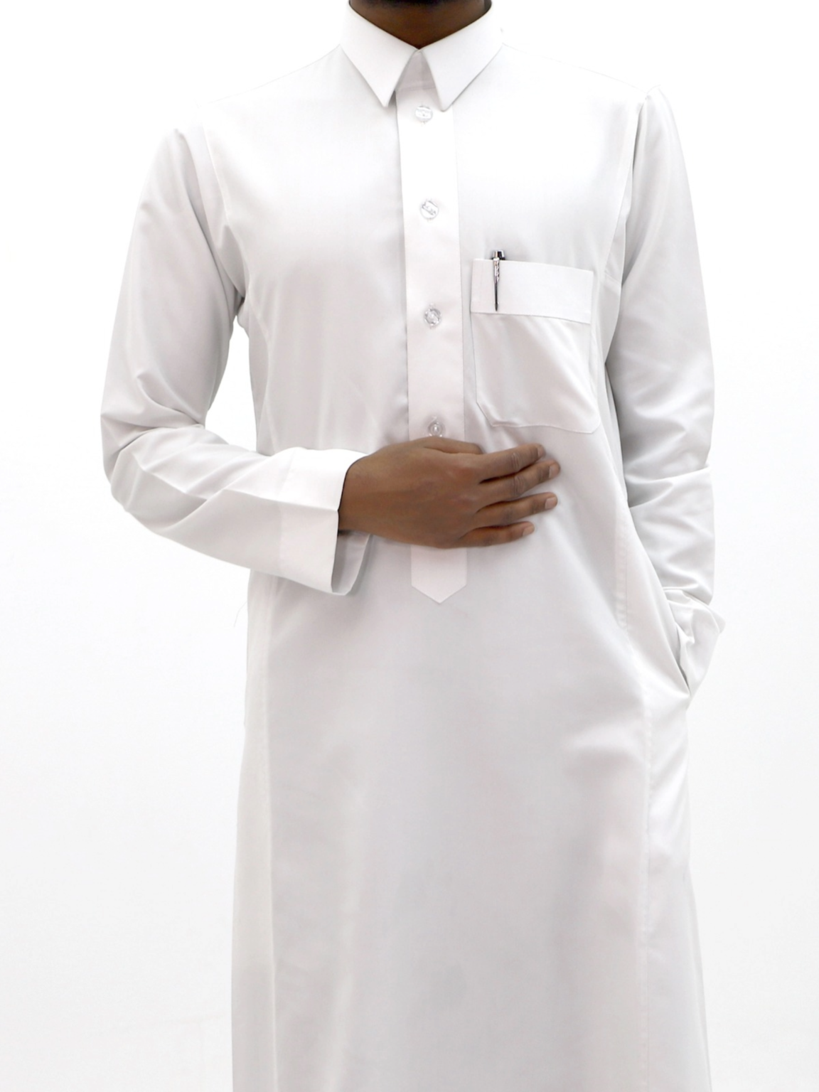 White Saudi Collared Thobe: 1 Way To Elevate Your Modesty